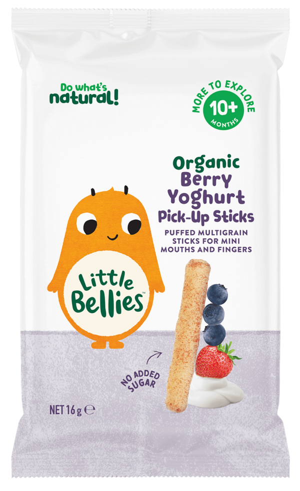 10+ Months Baby Snacks | Organic Berry Yoghurt Pick-Up Sticks