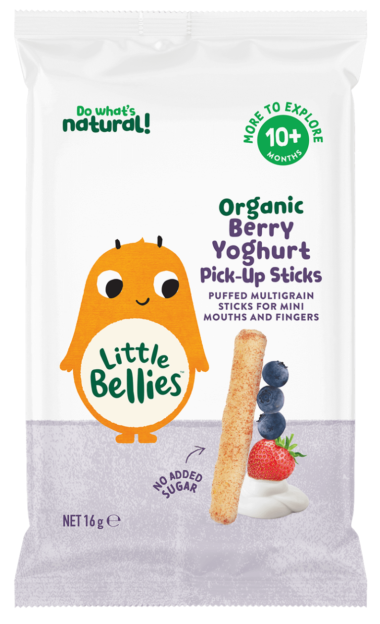 10+ Months Baby Snacks | Organic Mango Yoghurt Pick-Up Sticks